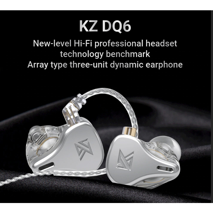 Jual Headset KZ DQ6 Knowledge Zenith IEM Triple Dynamic Drivers - Earphone with MIC | Shopee ...