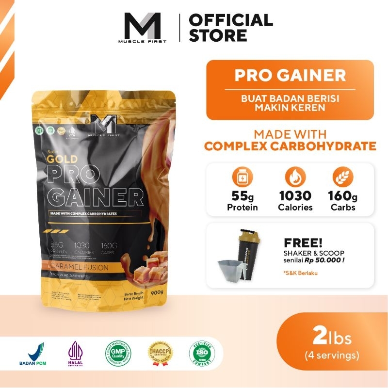 Jual Muscle first M1 Gold series PRO GAINER 2 lbs - 900 gram | Shopee ...