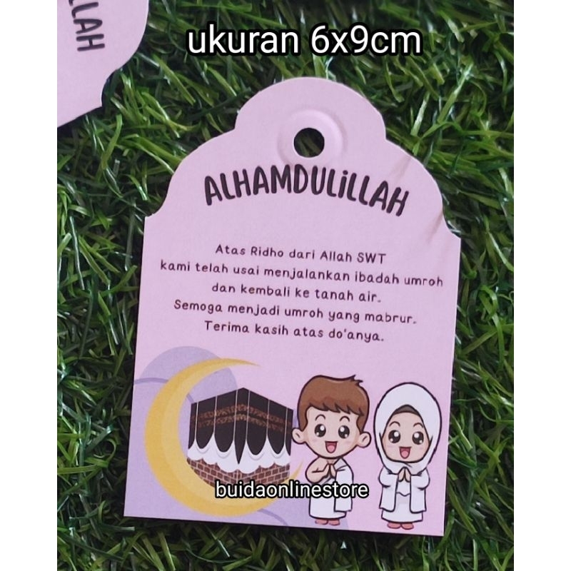 Jual Hangtag Stiker Umroh dekorasi kemasan hampers oleh-oleh bingkisan ...