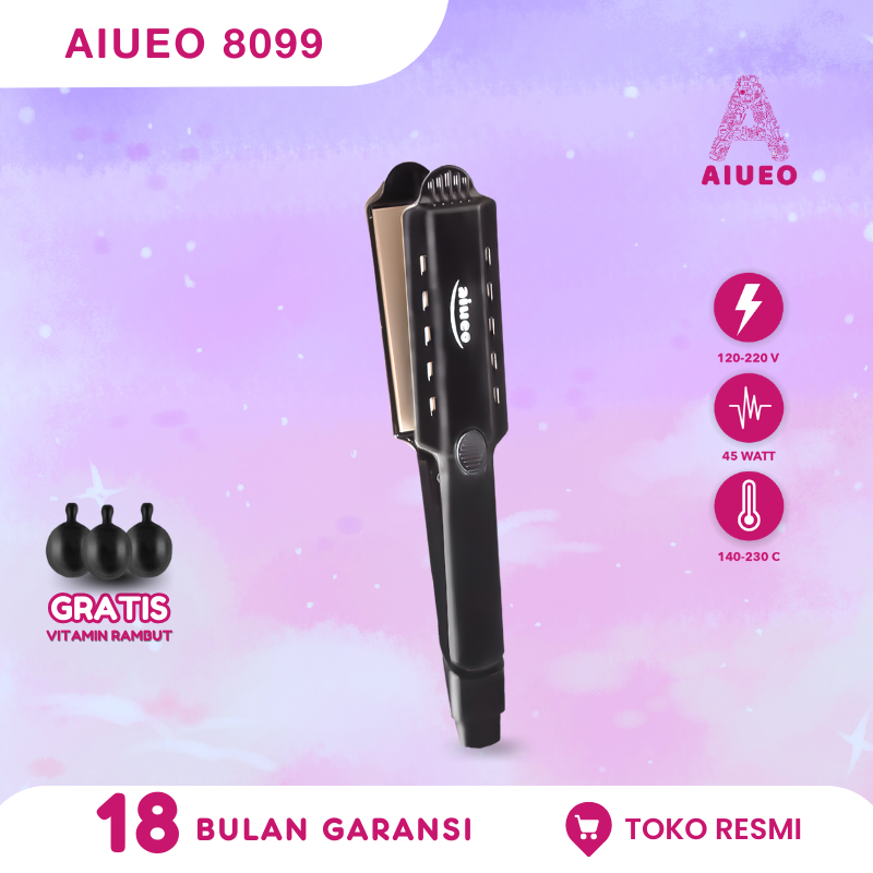 Jual Catokan AIUEO 8099 3 in1 Catok Curly and Hair Straightener Alat ...