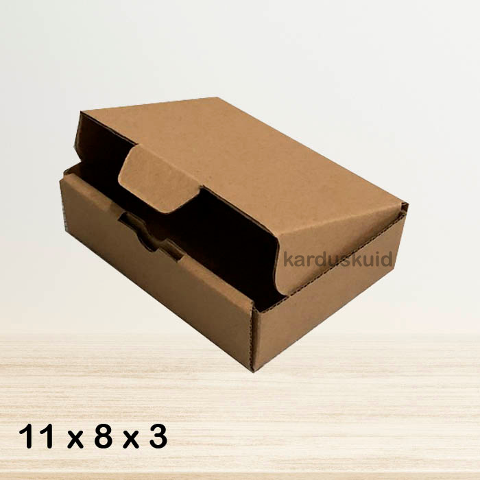 Jual Kardus 11 x 8 x 3 cm die cut tipe E Flute K150 box kotak karton ...