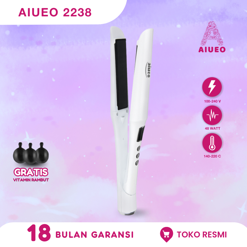 Jual Catokan AIUEO 2238 Zanna | Catok Rambut Hair Straightener and ...