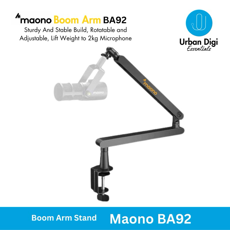 Jual Maono BA92 - Professional Boom Arm Stand Microphone Low Profile ...