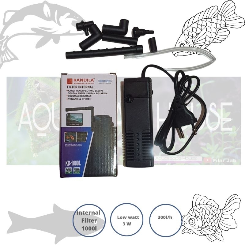 Jual KANDILA INTERNAL FILTER AQUARIUM KD 1000L / KD 1100L | Shopee ...