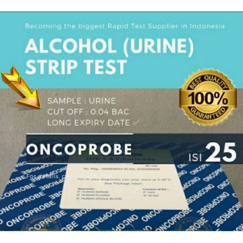 Jual Alcohol Urine strip Oncoprobe isi 25 Ed 2025.06 | Shopee Indonesia