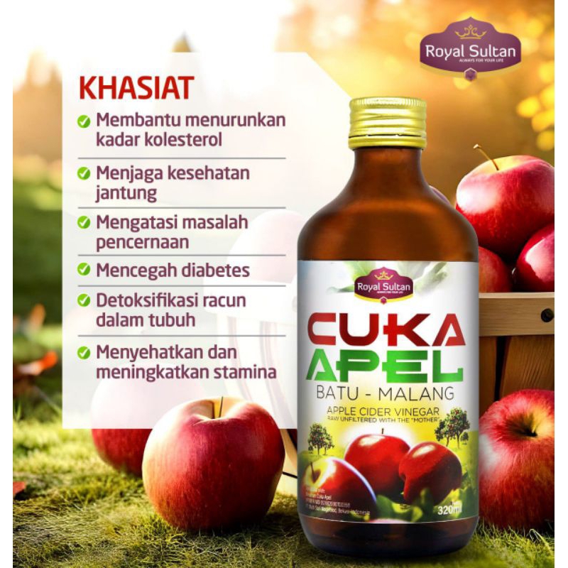 Jual Cuka Apel Organik With The Mother Royal Sultan Vinegar Obat Diet ...