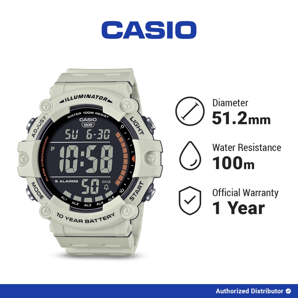 Jual [READY INSTANT] Jam Tangan Pria Casio General AE-1500WH-8B2VDF Original Digital Grey ...