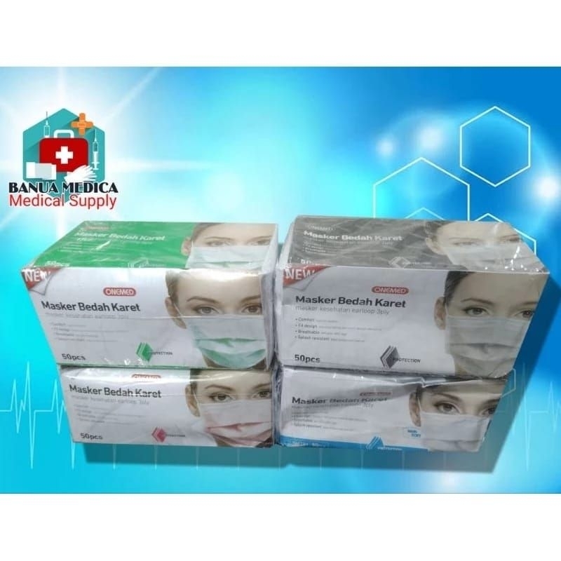Jual Masker bedah karet medis Earloop Onemed | Shopee Indonesia