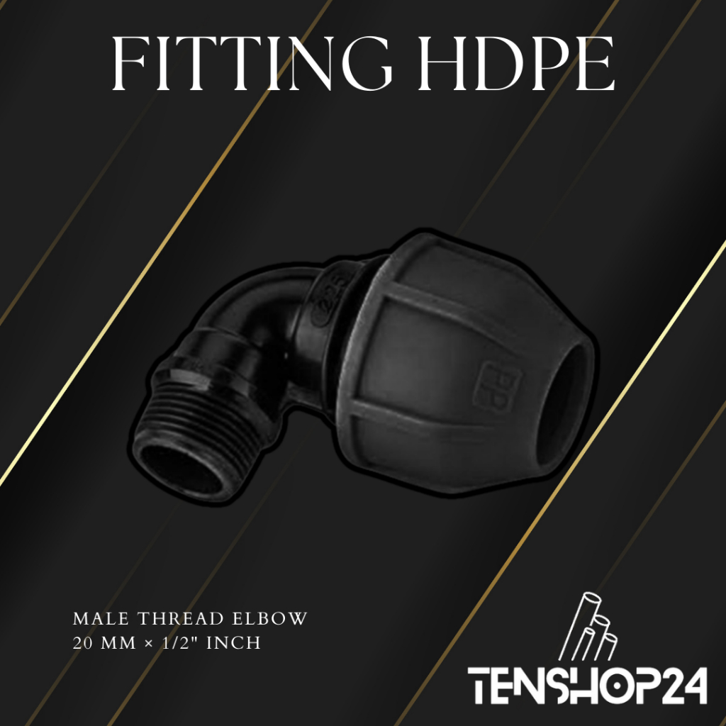 Jual Fitting HDPE Male Thread elbow / Knee Drat Luar - 20mm x 1/2 ...