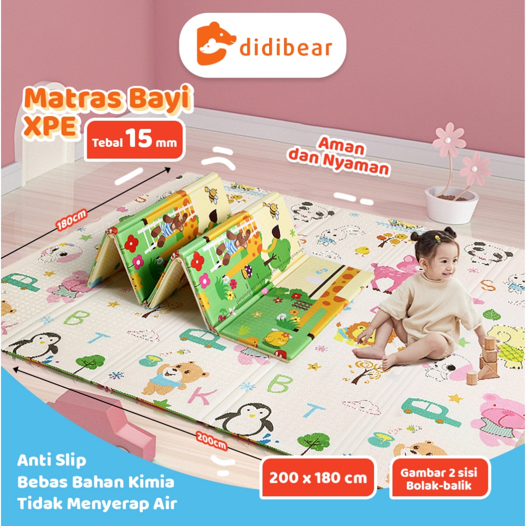 Jual Didibear Playmat 200x180cm Karpet Bayi Merangkak Karpet Lantai ...