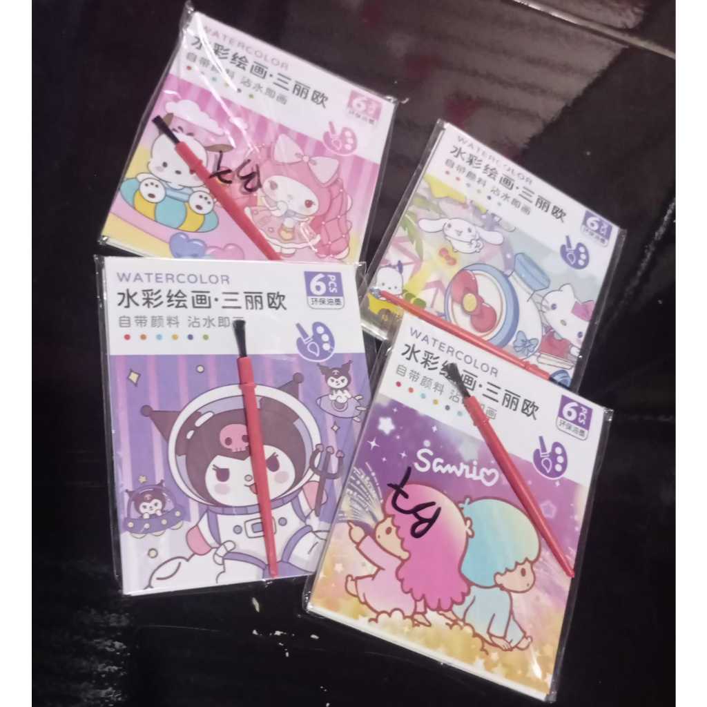 Jual Buku Mewarnai Sanrio Cat Air Kuas Watercolor Paint Hello Kitty ...