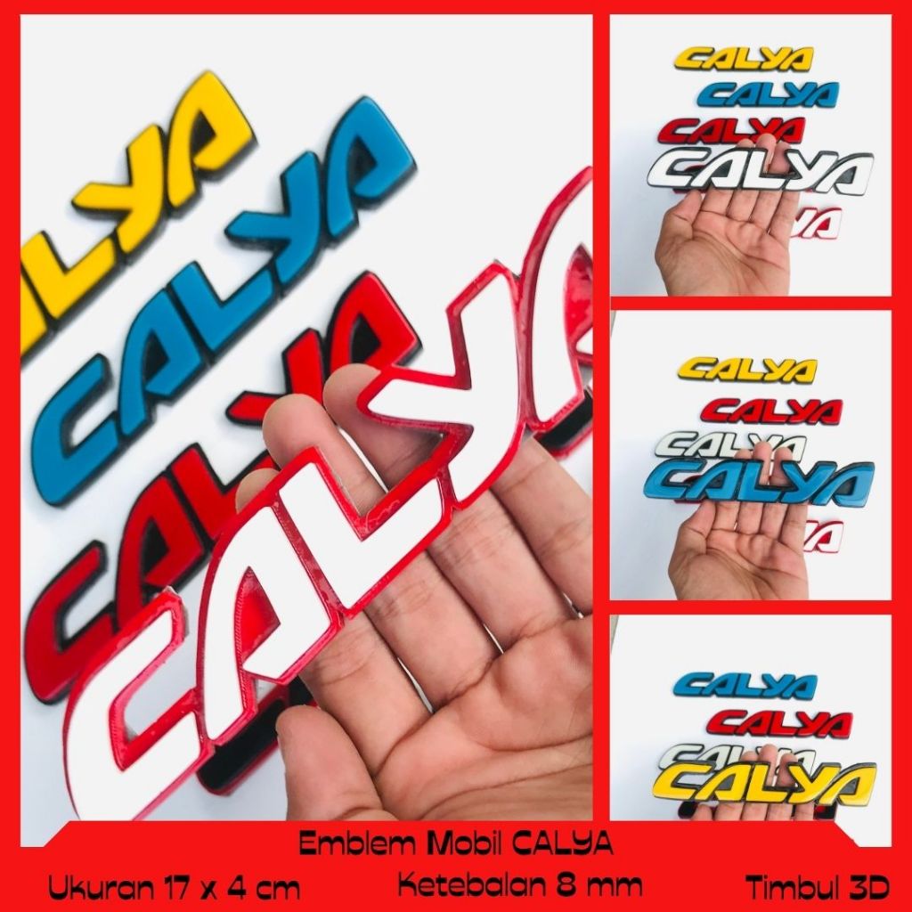 Jual EMBLEM MOBIL CALYA TIMBUL 3 DIMENSI BUKAN STIKER BUKAN AKRILIK ...