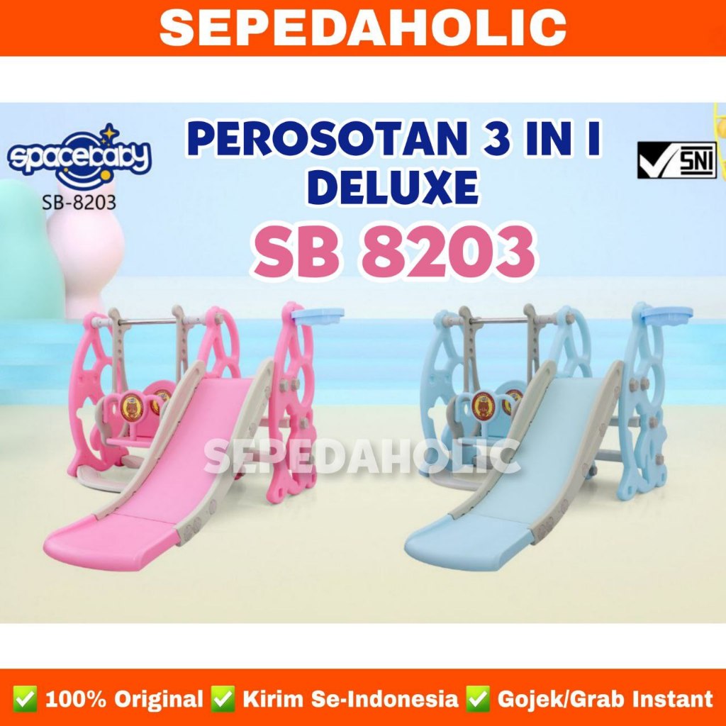 Jual Mainan Anak Perosotan 3 in 1 SPACEBABY SB 8203 Slide | Shopee Indonesia