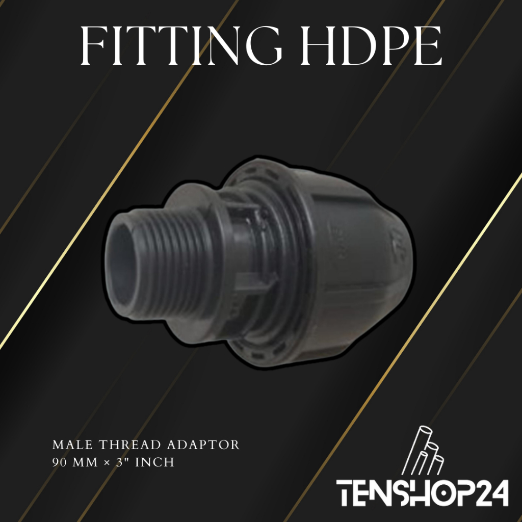 Jual Fitting HDPE Male Thread Adaptor / Socket Drat Luar - 90mm x 3 ...