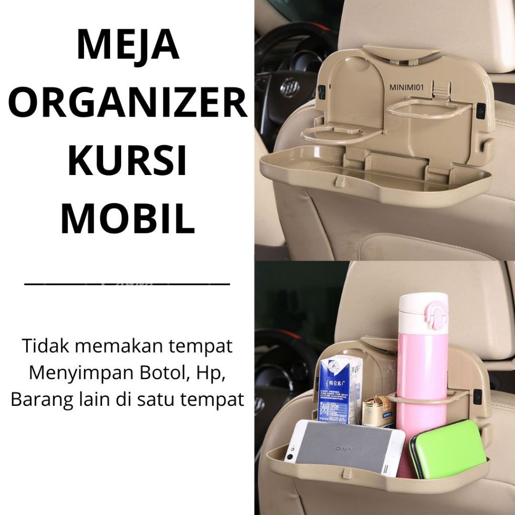 Jual Meja Lipat Organizer Belakang Kursi Mobil Meja Tempat Penyimpanan ...