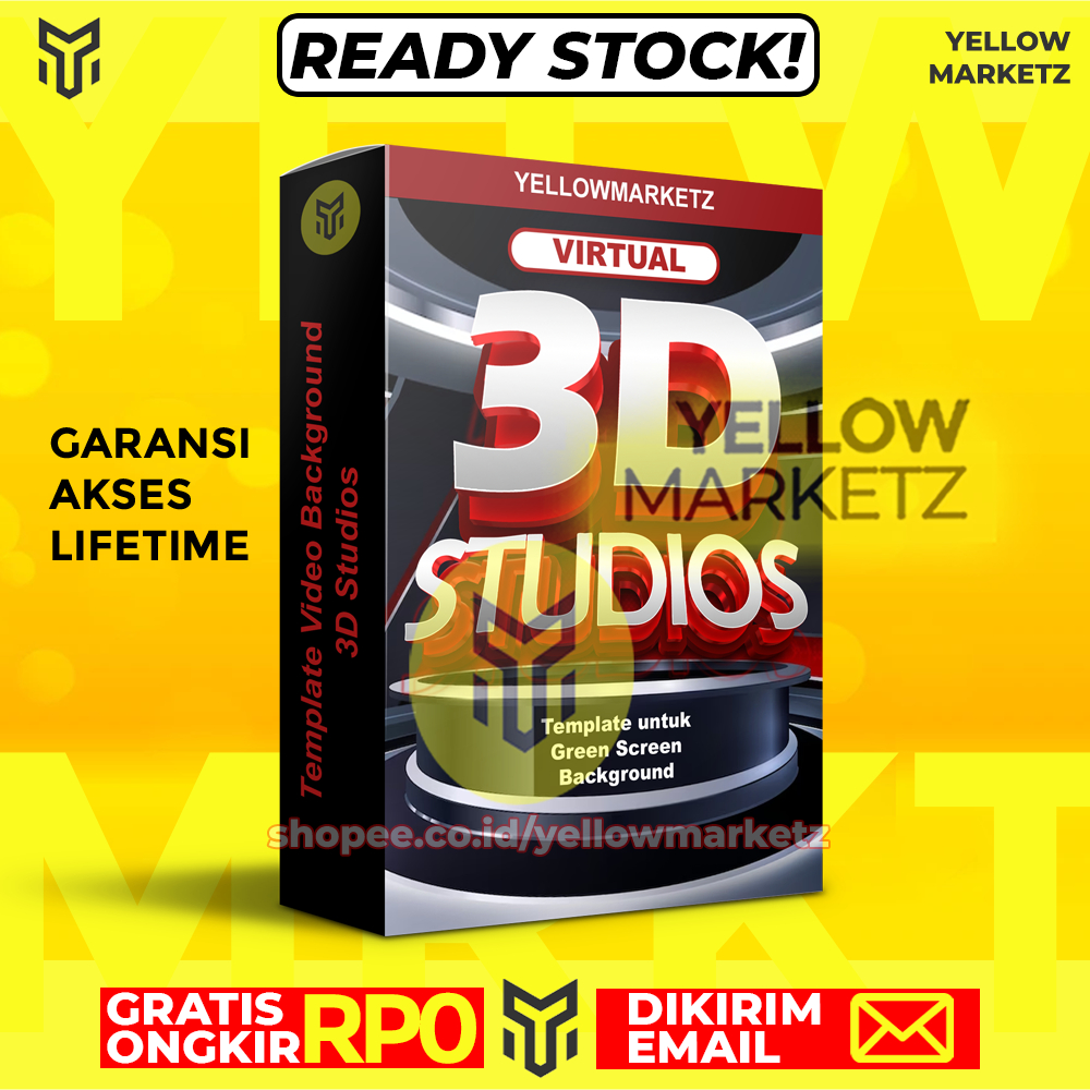 Jual 3D STUDIOS Virtual Green Screen Background Konten Video - Template Background Video ...