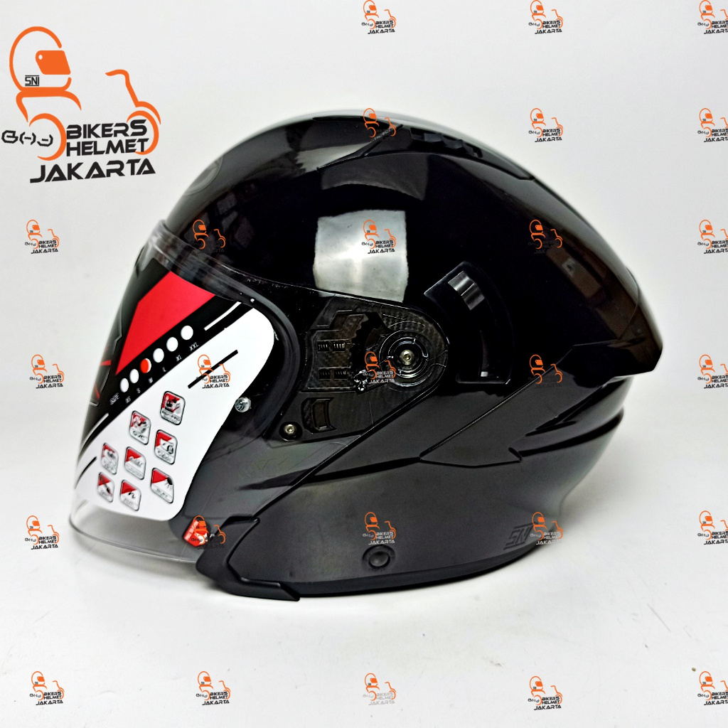 Jual HELM KYT NFJ SOLID BLACK METALIK DOUBLE VISOR HALF FACE | Shopee ...