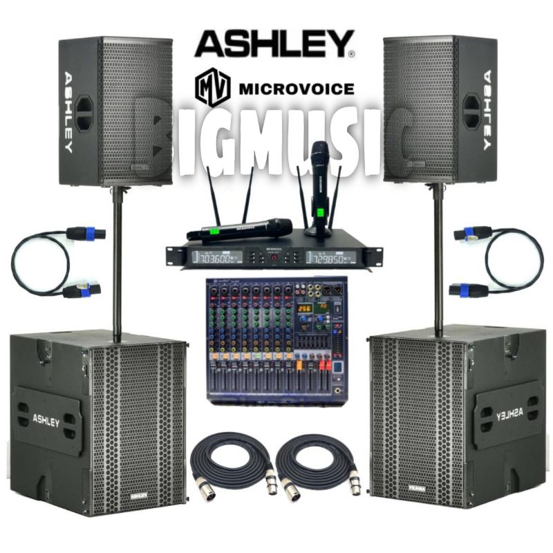 Jual Paket Sound Karaoke Ashley Xman 12 P + Subwoofer ZOOM 1184 DSP ...