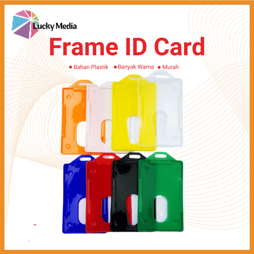 Jual ID Card Holder Frame Casing Tempat 1 Sisi Potrait Tag Holder ...
