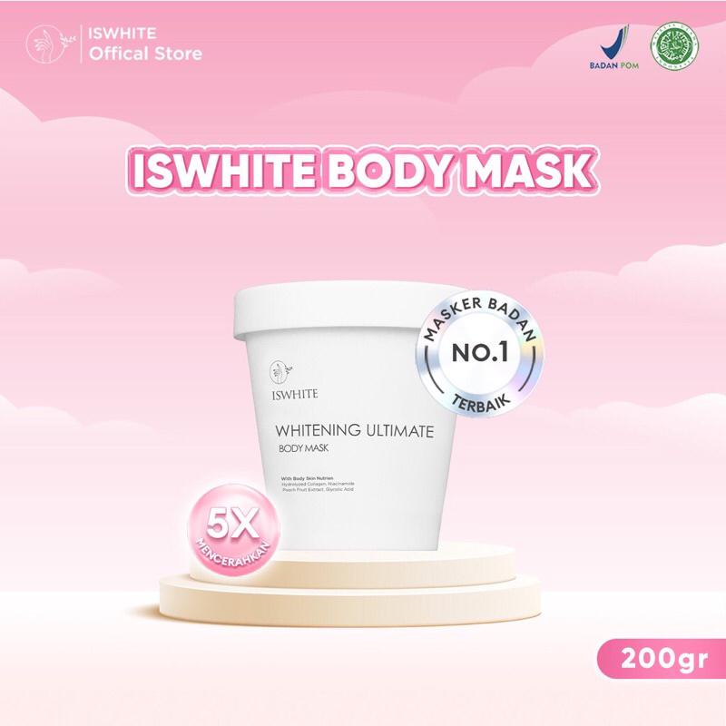 Jual ISWHITE Masker Badan 200ml (Body Mask Whitening Ultimate) | Shopee ...
