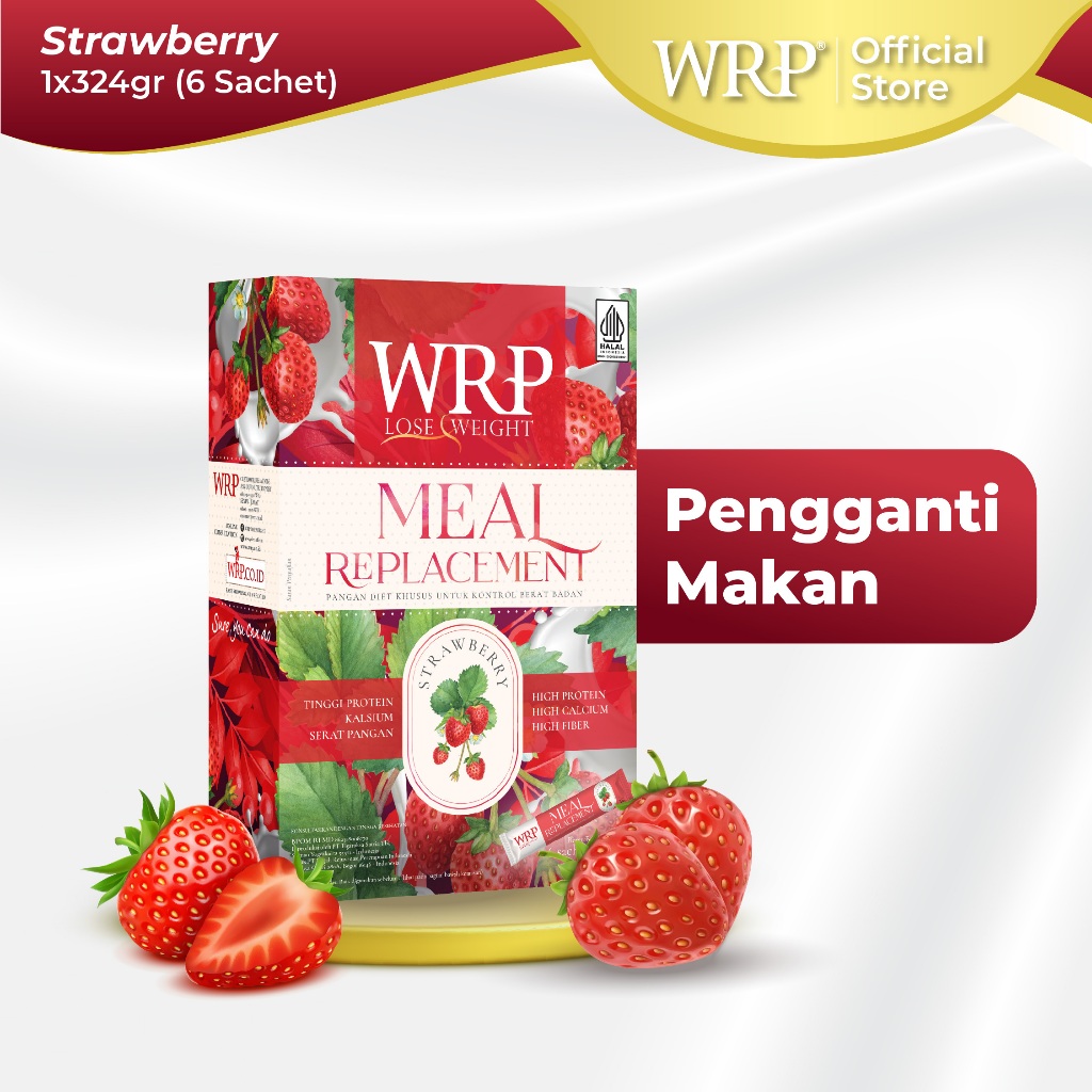 Jual WRP Meal Replacement Strawberry 324g - Pengganti Makan | Shopee ...