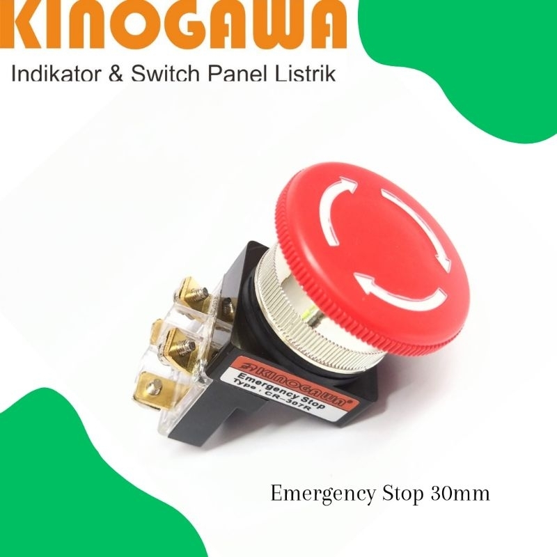 Jual Tombol Emergency 30mm KINOGAWA - Emergency push button 30mm ...