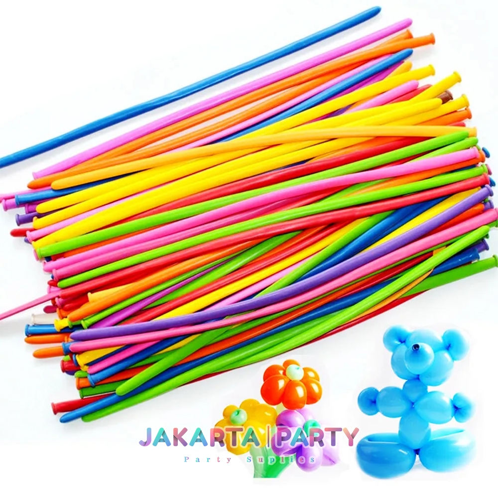Jual ISI 100 Pcs Balon Twist 1 Pack / Balon Twist Per Pack / Balon ...