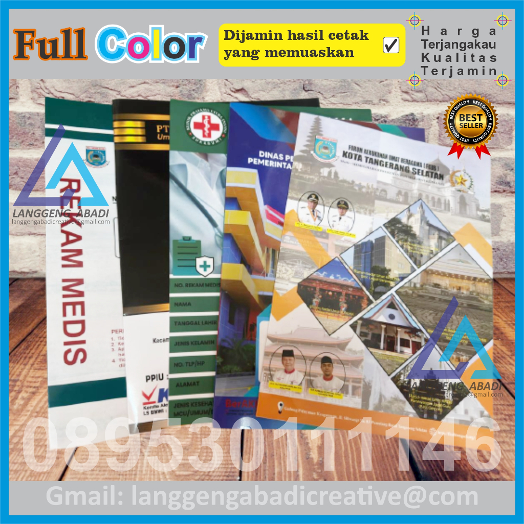 Jual CETAK MAP CUSTOM F4 full color Map rekam medis Map medical check ...