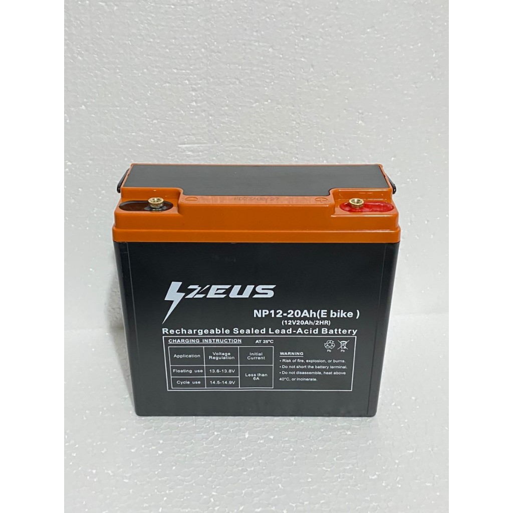 Jual Aki VRLA Ebike 12V 20Ah Sepeda Listrik Zeus Battery | Shopee Indonesia