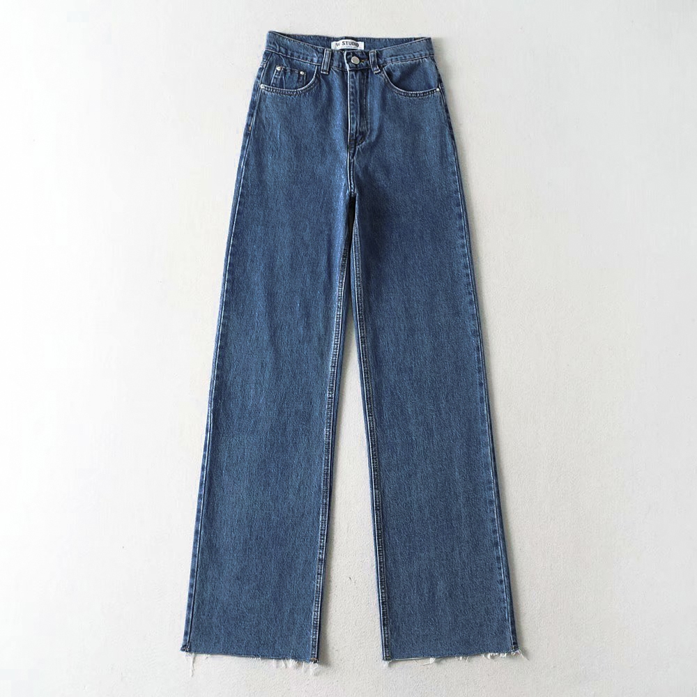 Jual Alice Jeans-Biru Retro Highwaist Kulot Celana Jeans Wanita Loose Kekinian | Shopee Indonesia