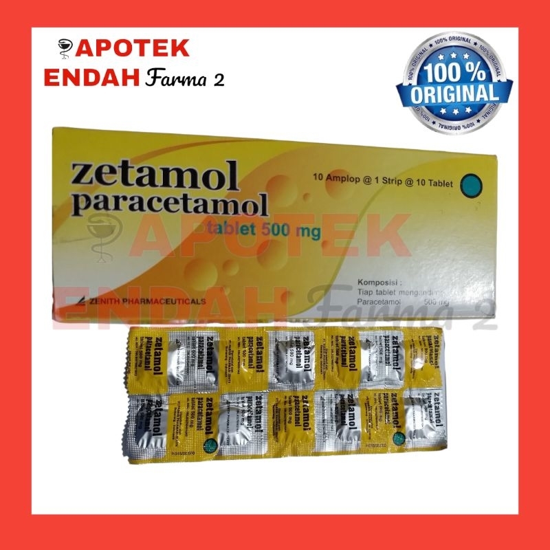 Jual ZETAMOL 500MG TABLET PERBOX untuk demam & nyeri | Shopee Indonesia
