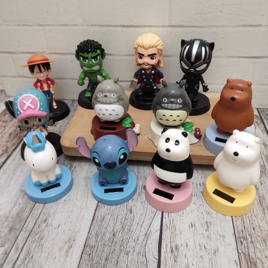 Jual Boneka Pajangan Dashboard Mobil Solar Gard BARE BEARS AVENGER THOR ...