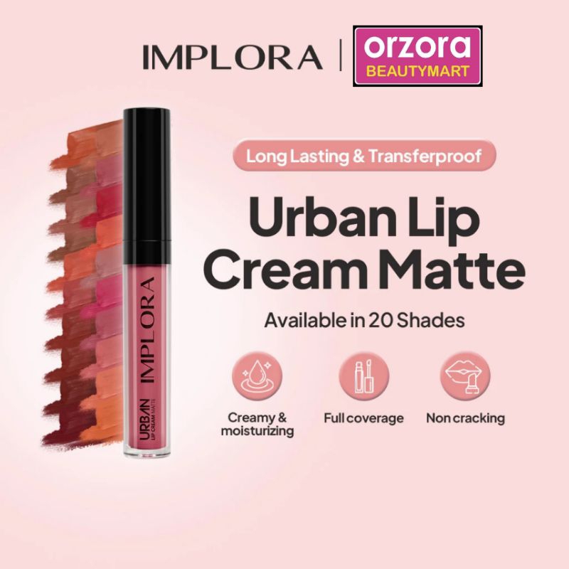 Jual NAGITA IMPLORA Urban Lip Cream Matte 2.75gr | Lip Cream | Lip ...