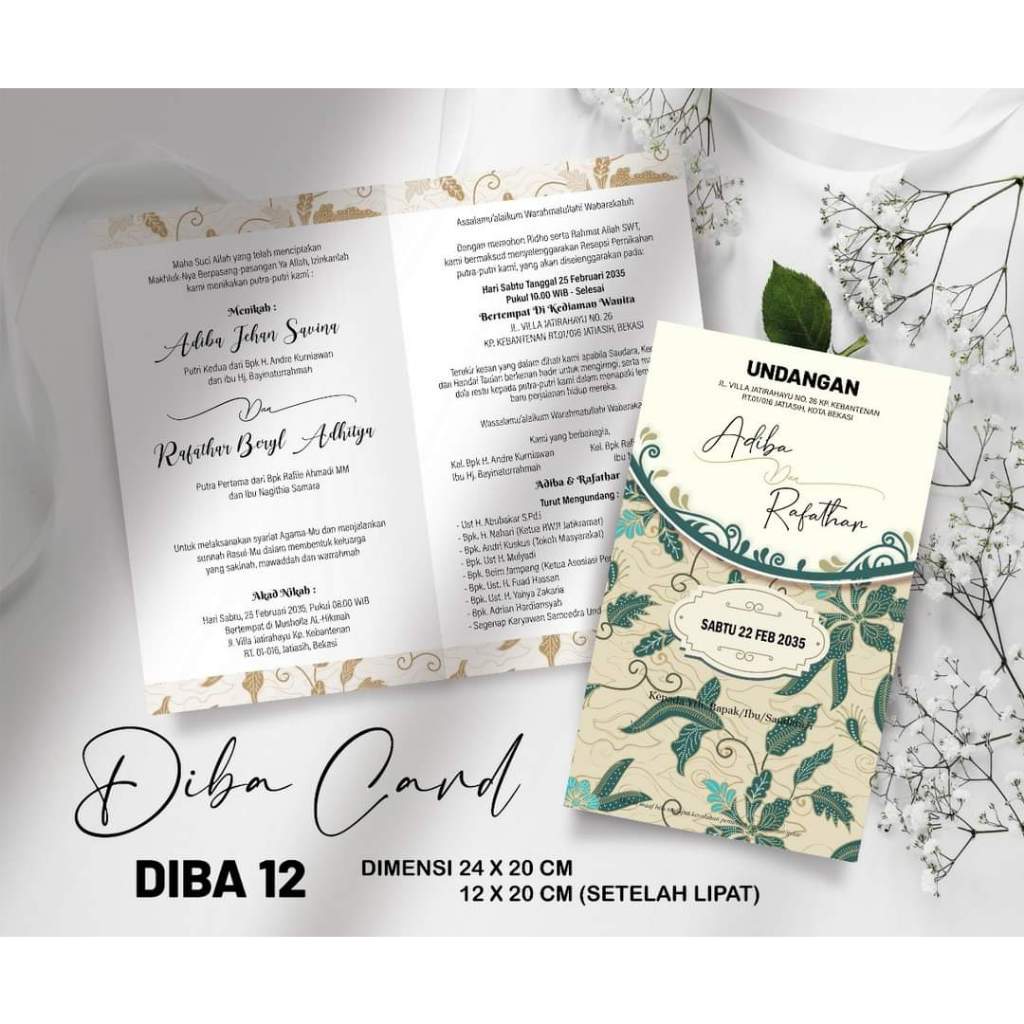 Jual Cetak undangan diba 12 psc lampung | Shopee Indonesia
