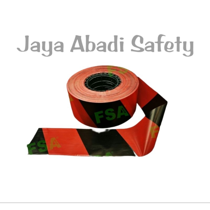 Jual Police Line / Barricade Variasi Warna MERAH HITAM Ukuran 3" x 300 ...
