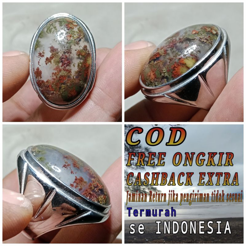 Jual Cincin Akik Batu Lumut Jumbo | Shopee Indonesia