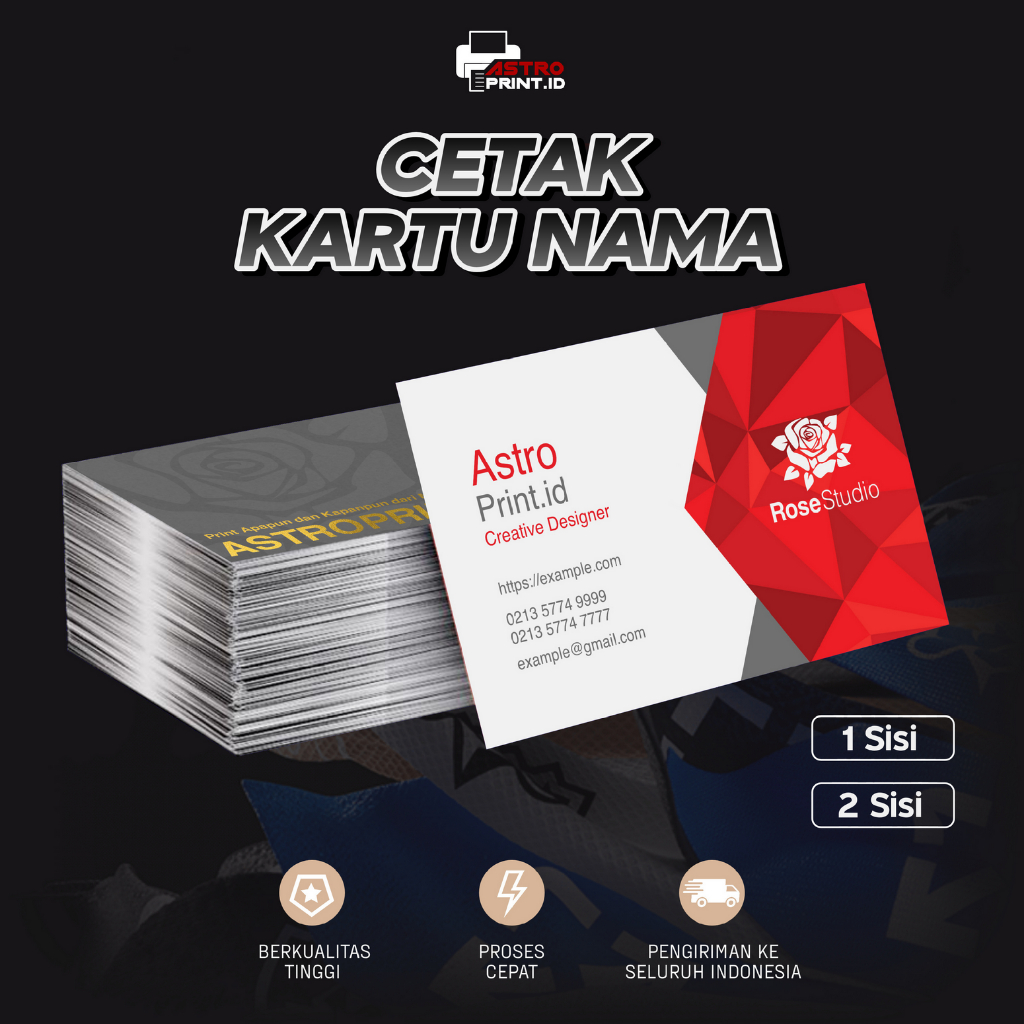 Jual Kartu Nama 100pcs / Bussines Card / Cetak Custom Kartu Nama / AC ...