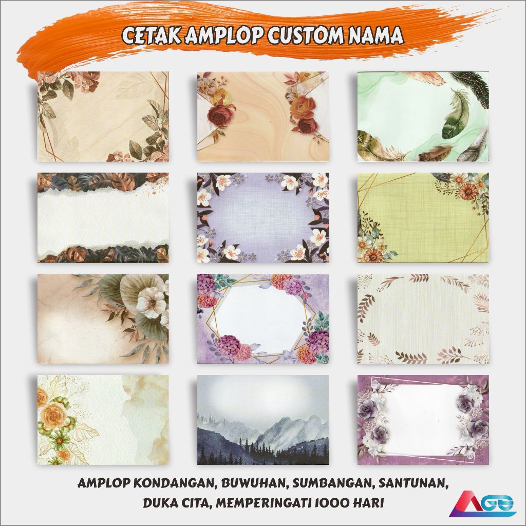 Jual Amplop Kondangan Custom 1 Pack Isi 50 Pcs Murah Cetak Amplop ...