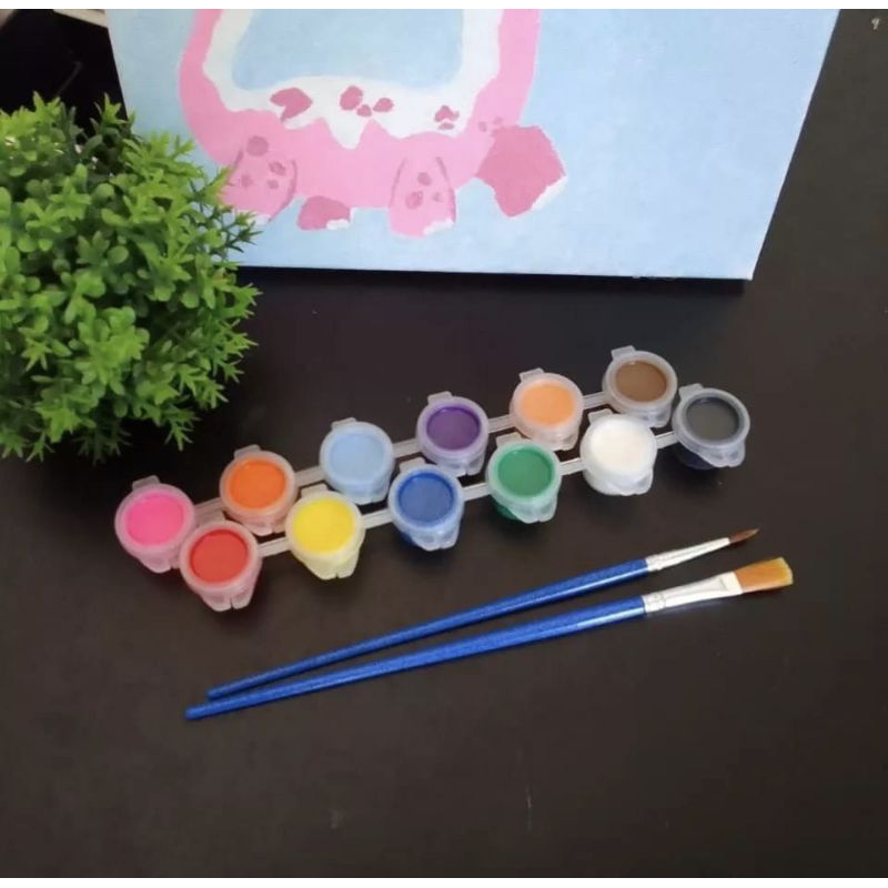 Jual Cat Air Set Kuas / Painting Color Set Warna Edukasi Anak | Shopee ...