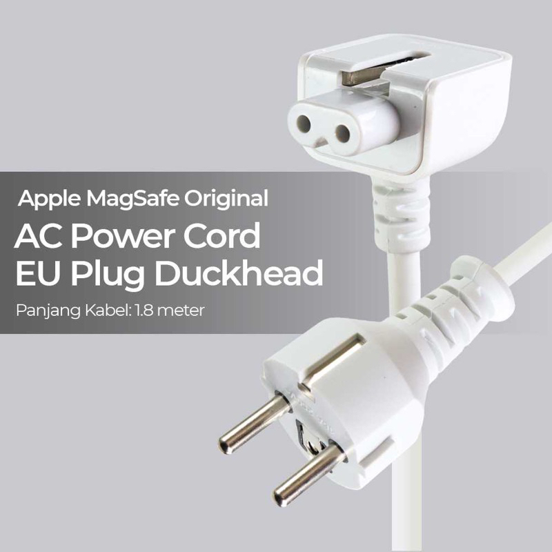 Jual Apple MagSafe Original AC Power Cord EU Plug Duckhead(Volex ... Jual Apple MagSafe Original AC Power Cord EU Plug Duckhead(Volex ...