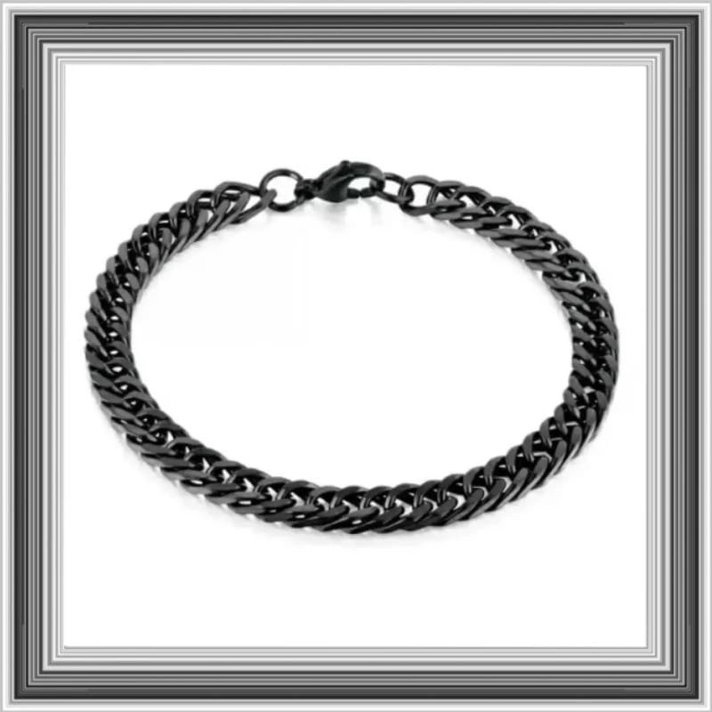 Jual GELANG TANGAN RANTAI TITANIUM PRIA GELANG TANGAN HITAM GELANG ...