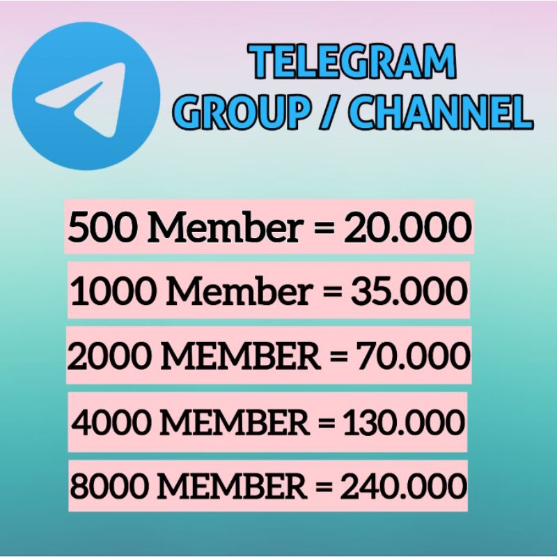 Jual TELEGRAM GROUP MEMBER , PENAMBAH CHANNEL TELEGRAM | Shopee Indonesia