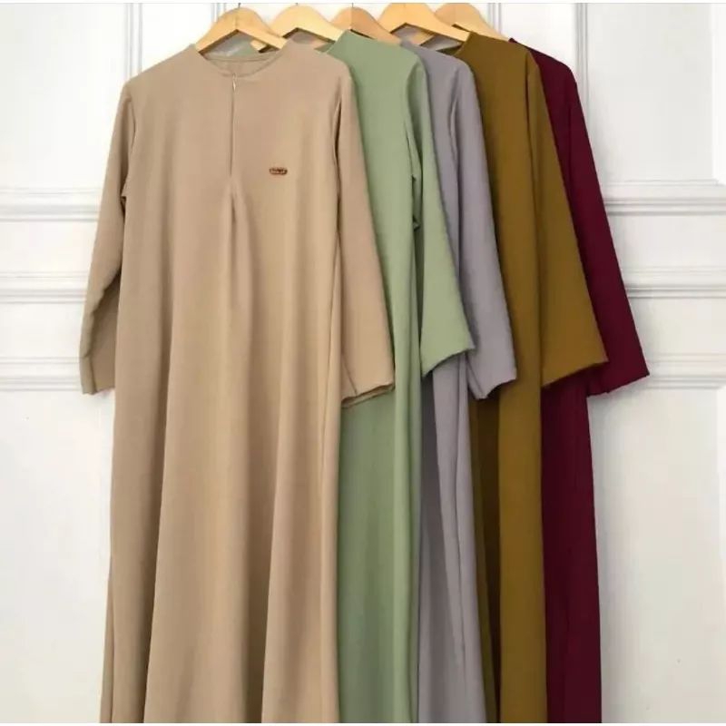 Jual Gamis crinkle Dress long abaya panjang daster aurel gamis cringkle ...