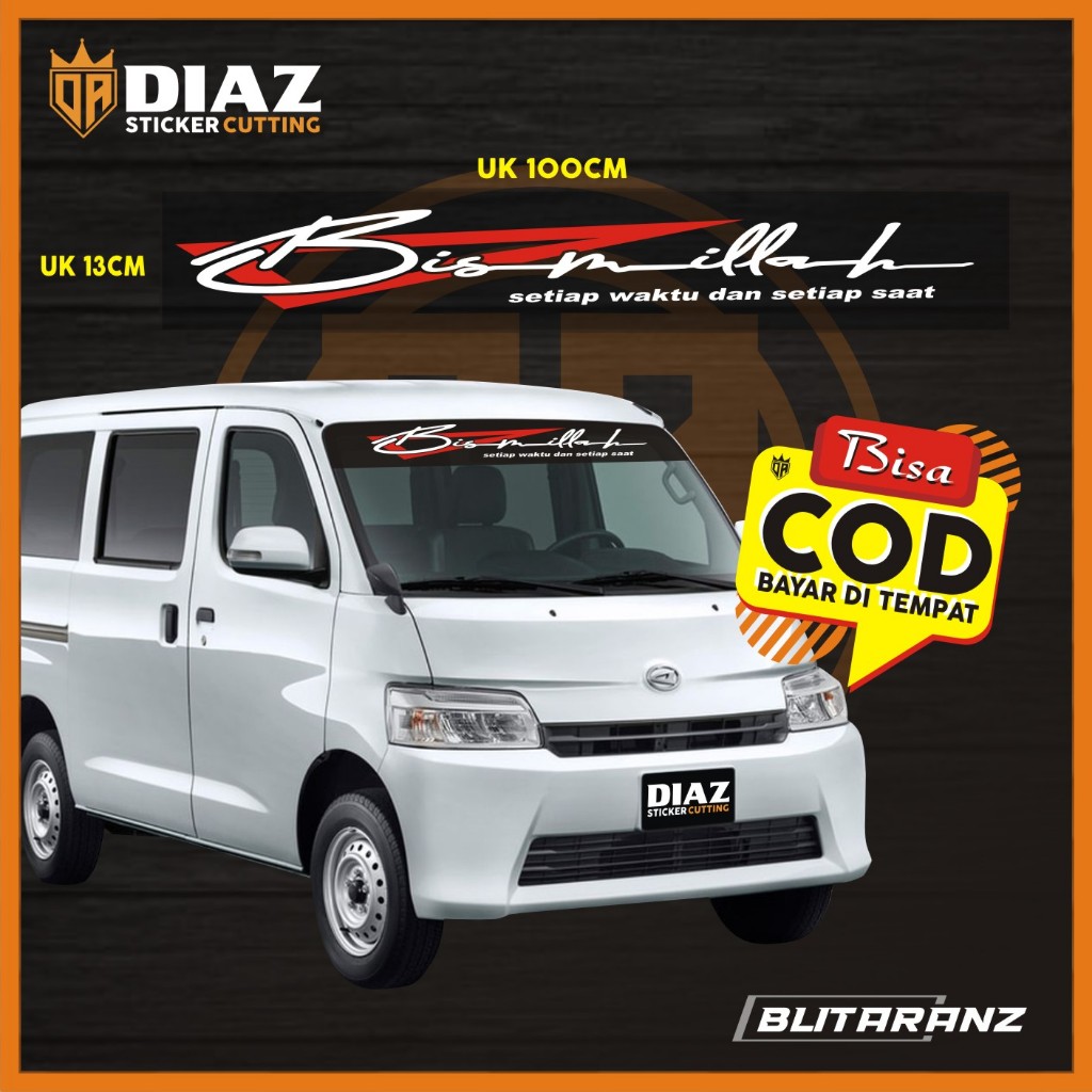 Jual Stiker Cutting Mobill Stiker Bismillah Stiker Kaca Depan Mobil Elf ... Jual Stiker Cutting Mobill Stiker Bismillah Stiker Kaca Depan Mobil Elf ...