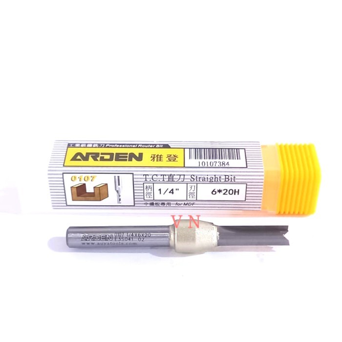 Jual Mata Router/Profil CNC 6mm x 20mm As 1/4 Full TCT Straight Bits ...