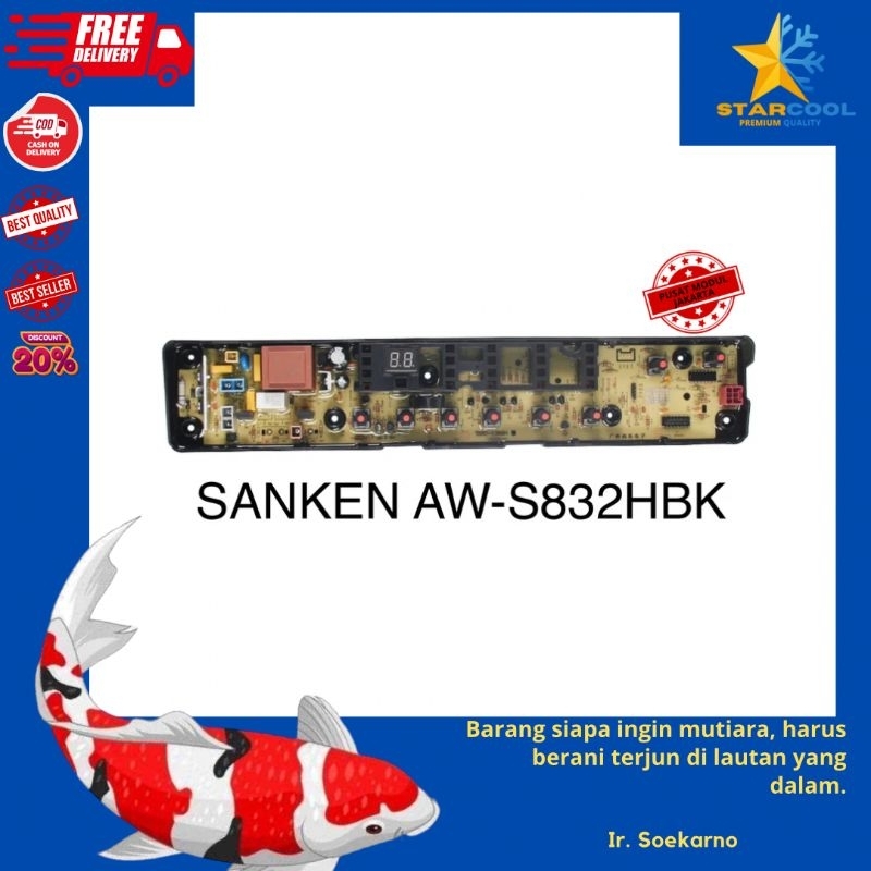 Jual SANKEN AW-S832 ( AW-S 832HBK ), Modul pcb mesin cuci Top Loading ...