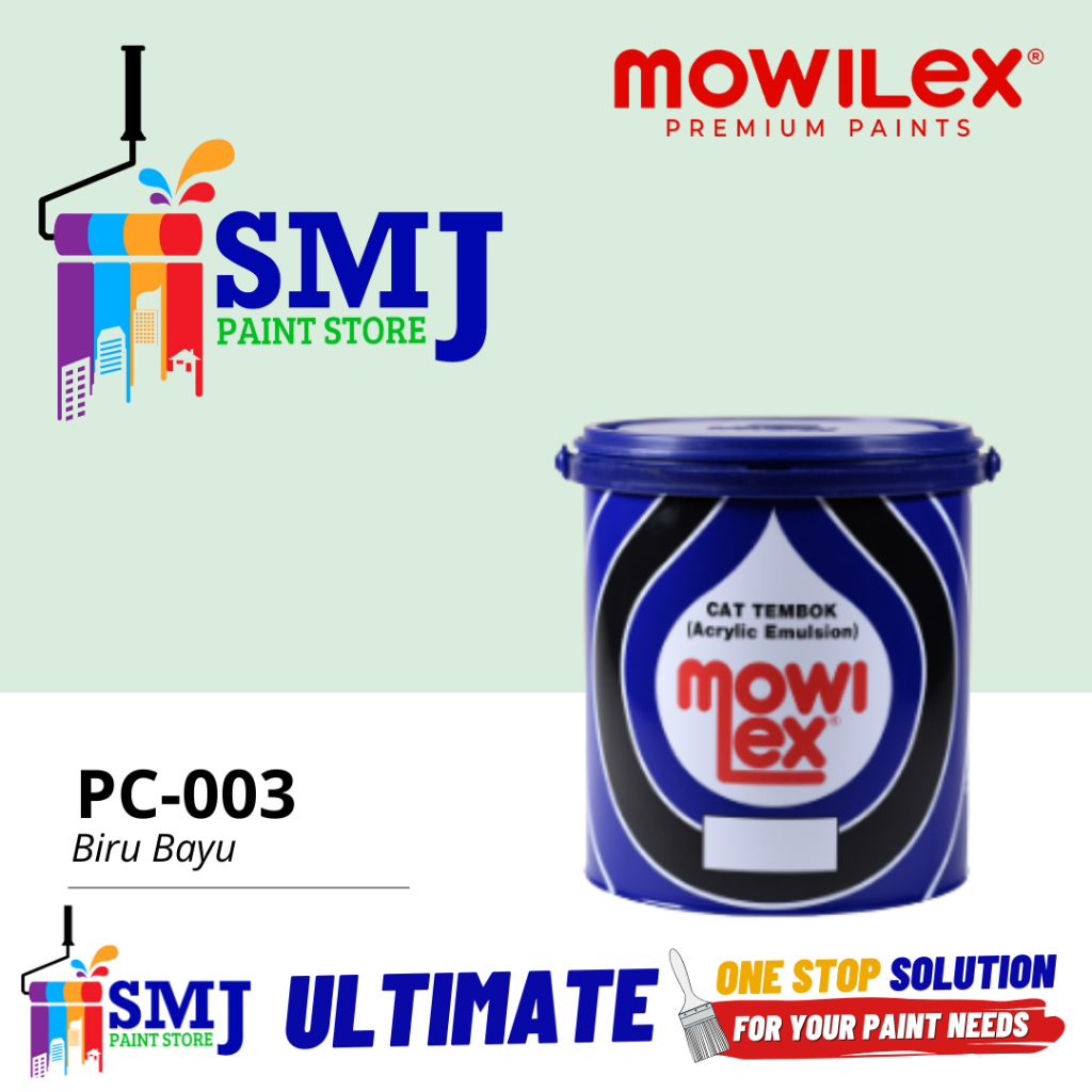 Jual Cat Tembok Interior MOWILEX EMULSION Warna Biru Bayu PC003 2,5L (Warna Tinting) | Shopee ...