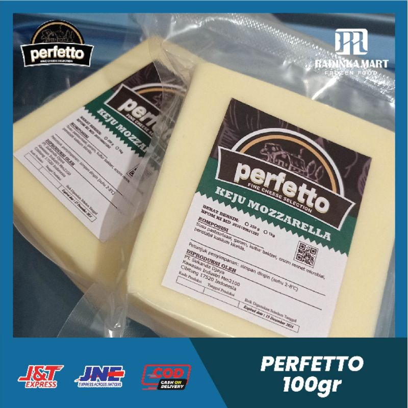 Jual Keju Mozzarella Perfetto 100g Murah/Perfetto Mozzarella Cheese ...