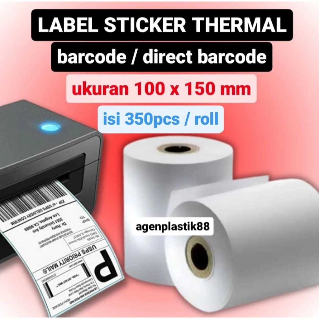 Jual Label Thermal Barcode 100x150mm – Stiker Pengiriman Tanpa Tinta – Isi 500 Lembar (roll ...