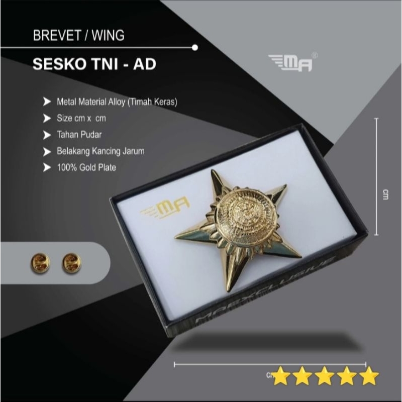 Jual Brivet wing Sesko TNI AD | Brivet wing Sesko AD | Shopee Indonesia
